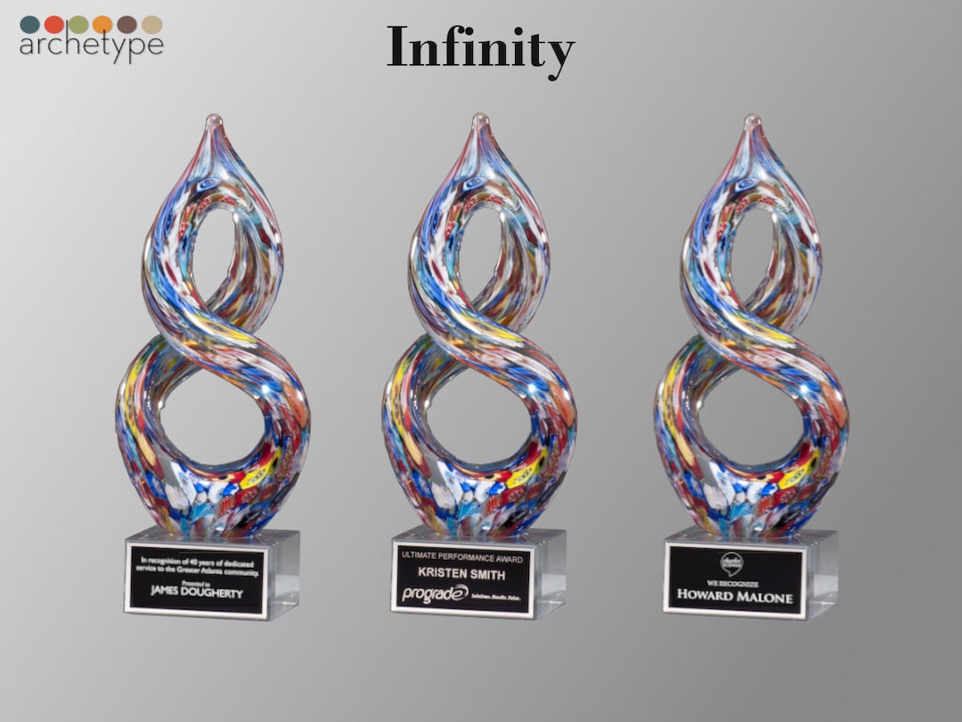 Glmr/infinity | Art Glass Award | Custom Engraved Award | Recognition ...