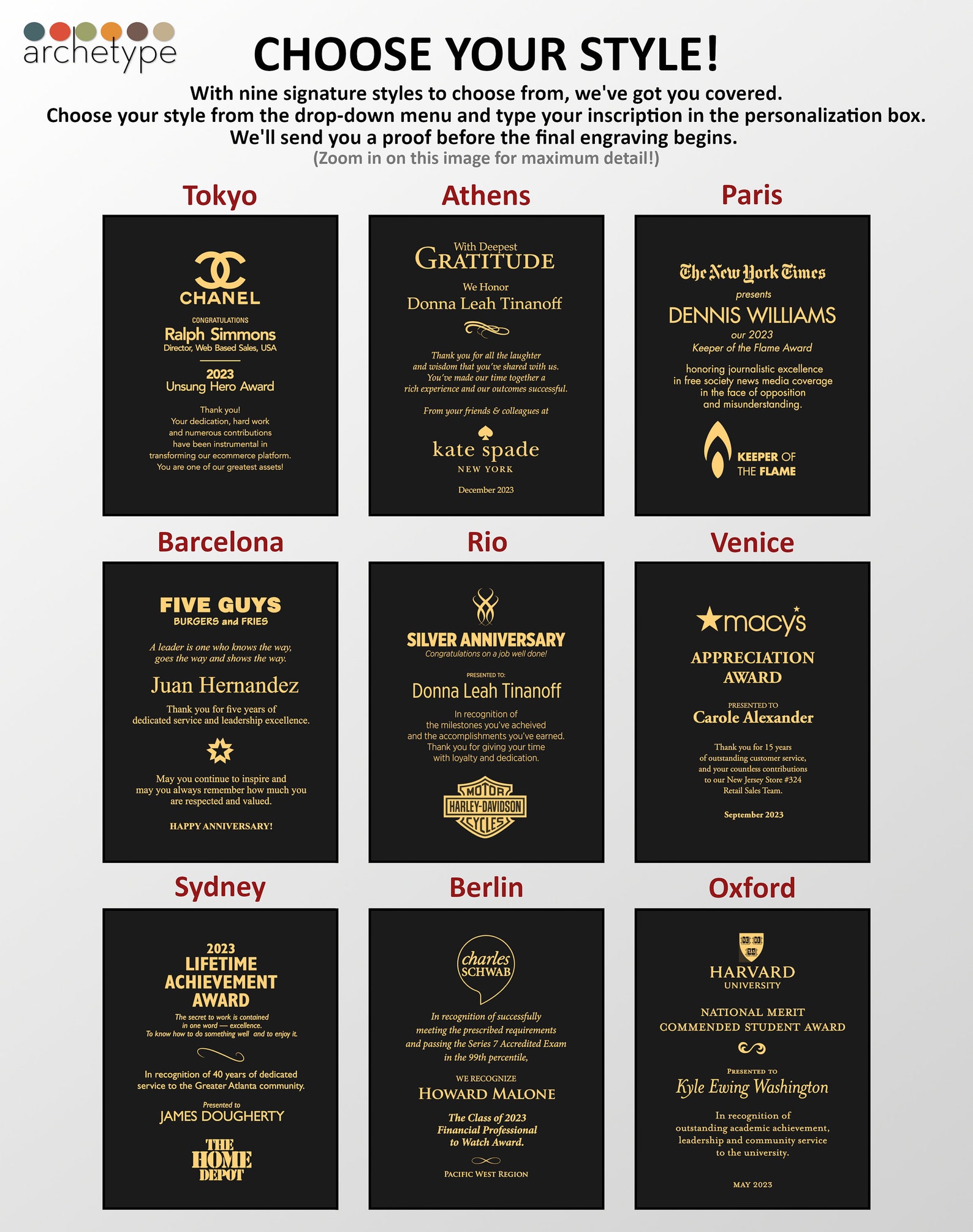 APEX/GLOSS Plaques Gold Engraving Multiple Sizes Custom - Etsy