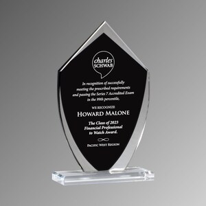 XCEL/SHIELD | Glass Award | Corporate Gift | Multiple Sizes | Custom ...