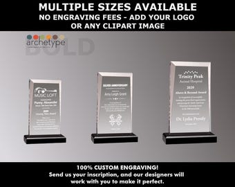 BOLD/STAND (blue) | Acrylic Award | Corporate Gift | Multiple Sizes ...