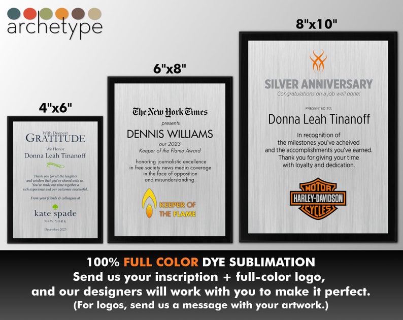 APEX/CHROMA Plaque Multiple Sizes Full Color Custom - Etsy