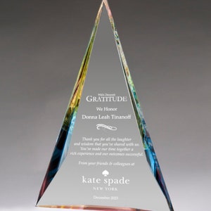 LUXE/PYRAMID | Crystal Award | Corporate Gift | Multiple Sizes | Custom ...