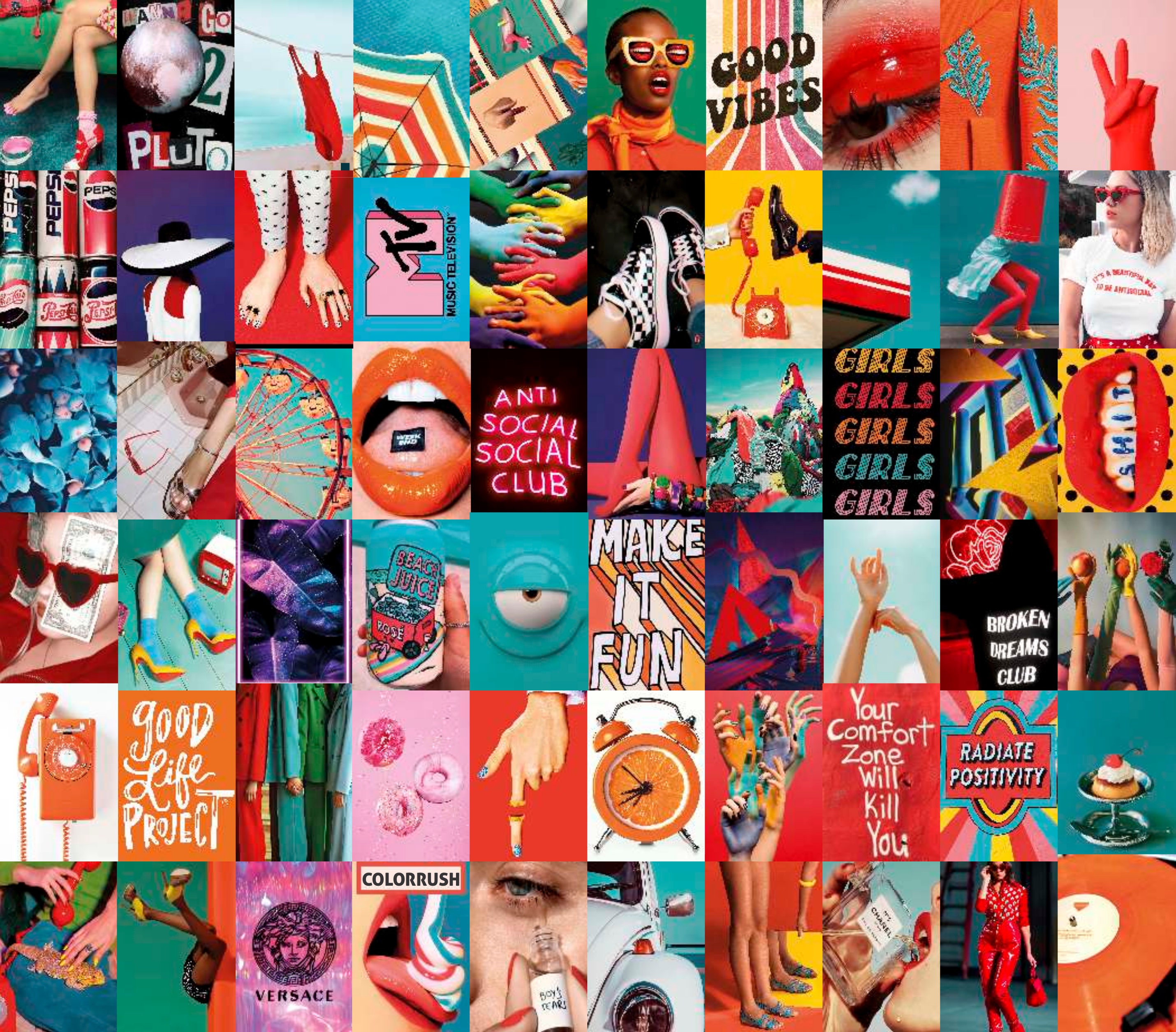 60pc VSCO DISCO AESTHETIC Wall Collage Kit Same | Etsy