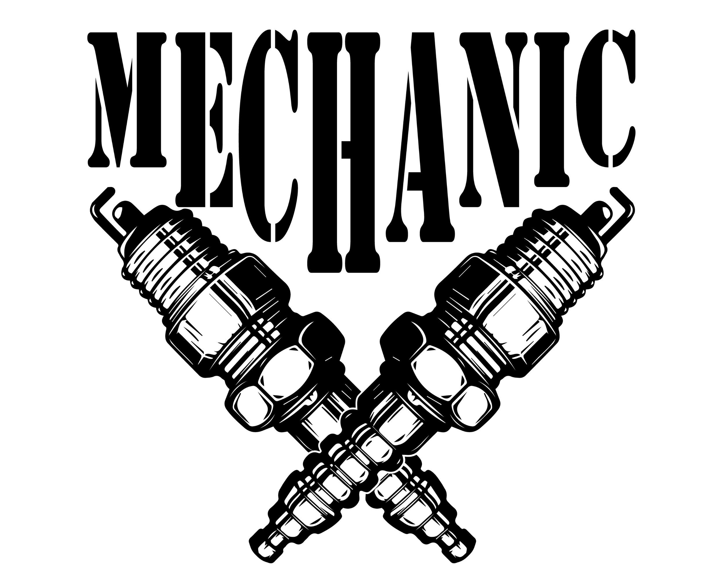 Logo mécanique Mécanicien SVG Bougie dallumage svg | Etsy