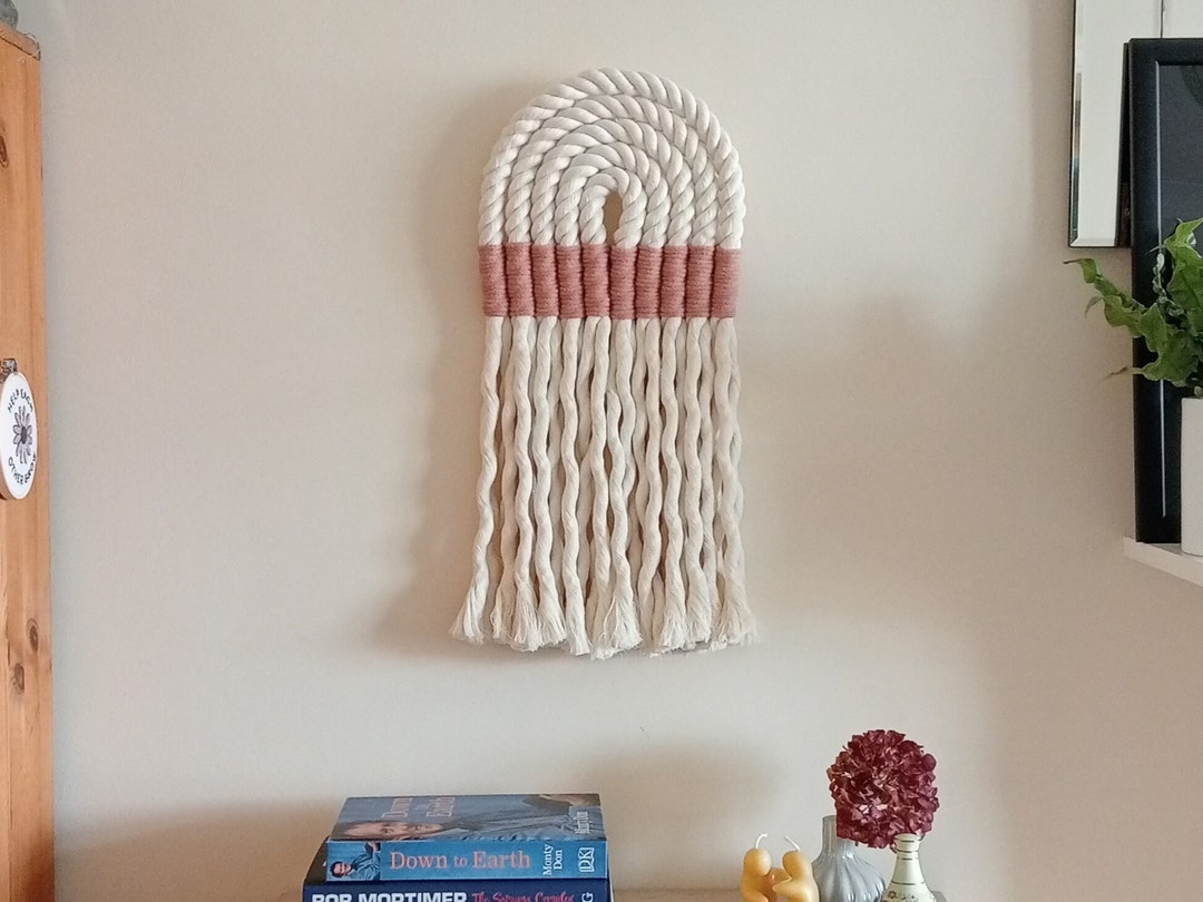 Jellyfish Arc Rope Wall Art, Fibre Art, Statement Wall Piece, Large ...