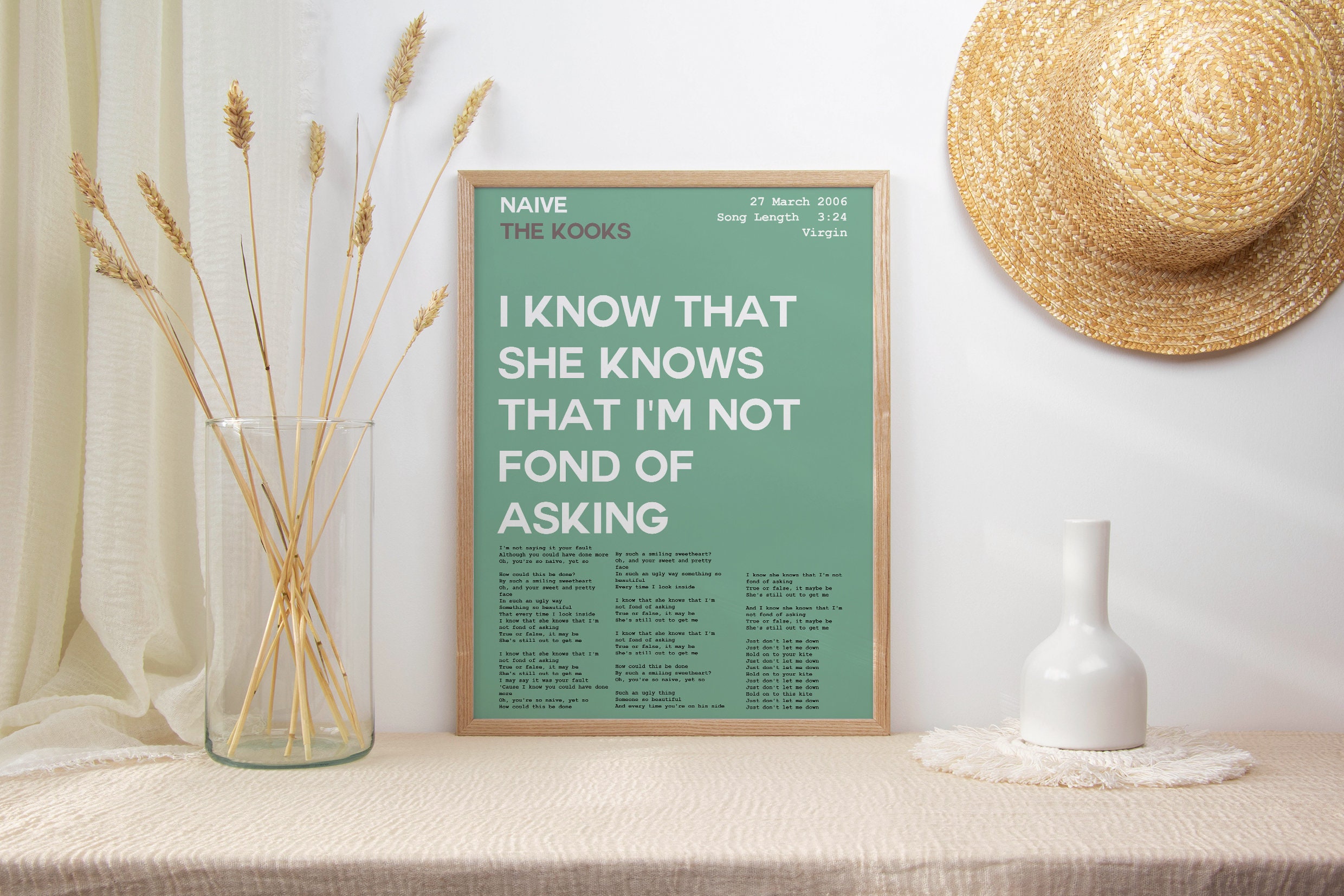 The Kooks Poster Naive Fan Art Poster 2006 Music Song | Etsy UK