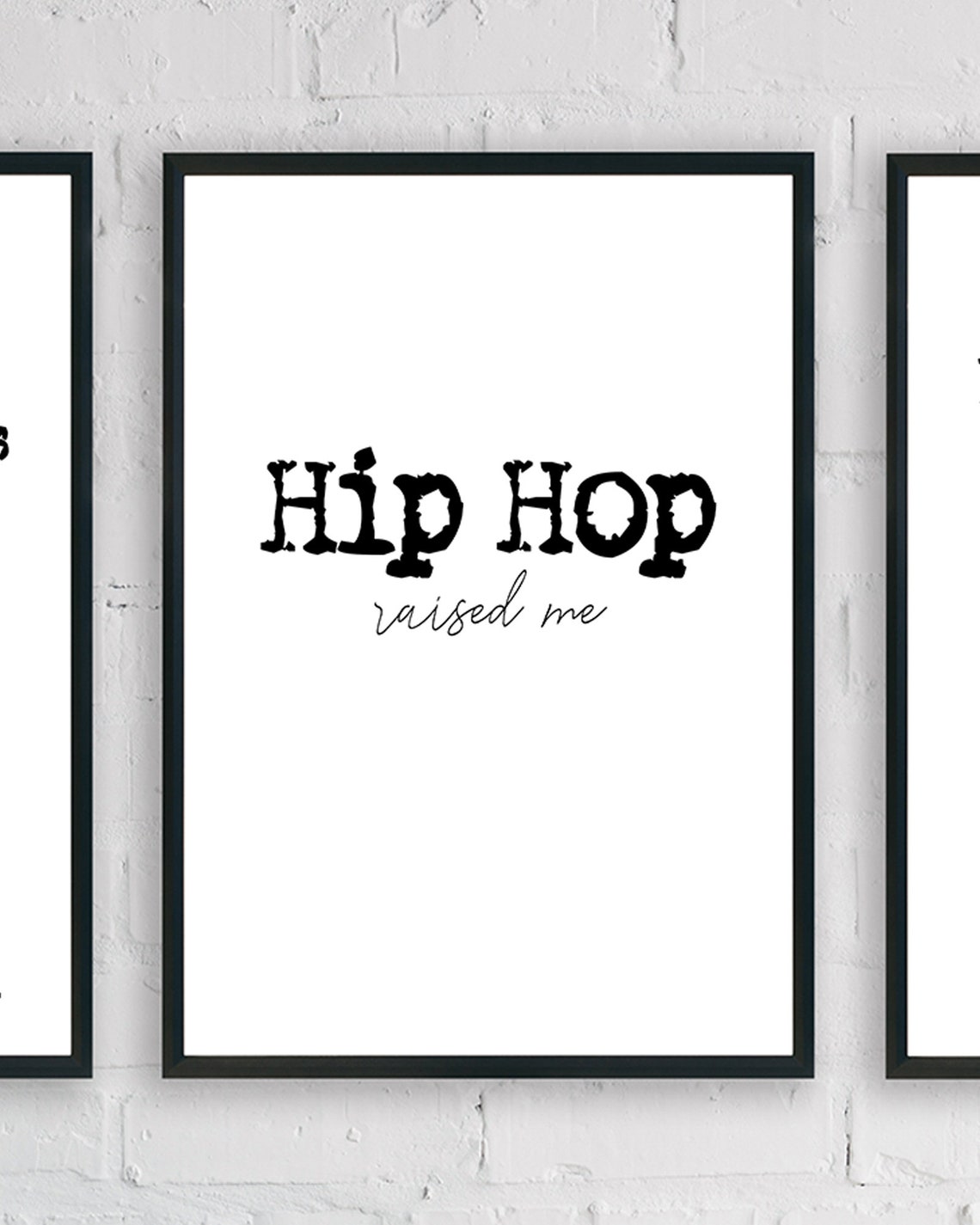 Set of 3 Hip Hop Posters Rap Lyric Prints 90 Hip Hop - Etsy UK