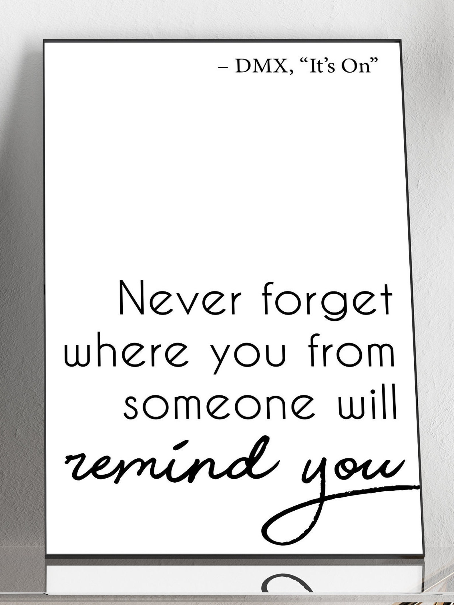 DMX Poster Its On Lyrics DMX Lyrics Set of 2 Prints | Etsy