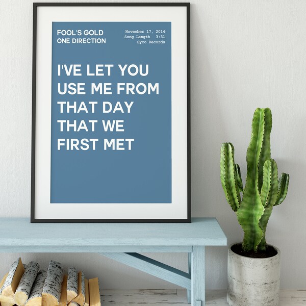 One Direction Lyrics - Etsy