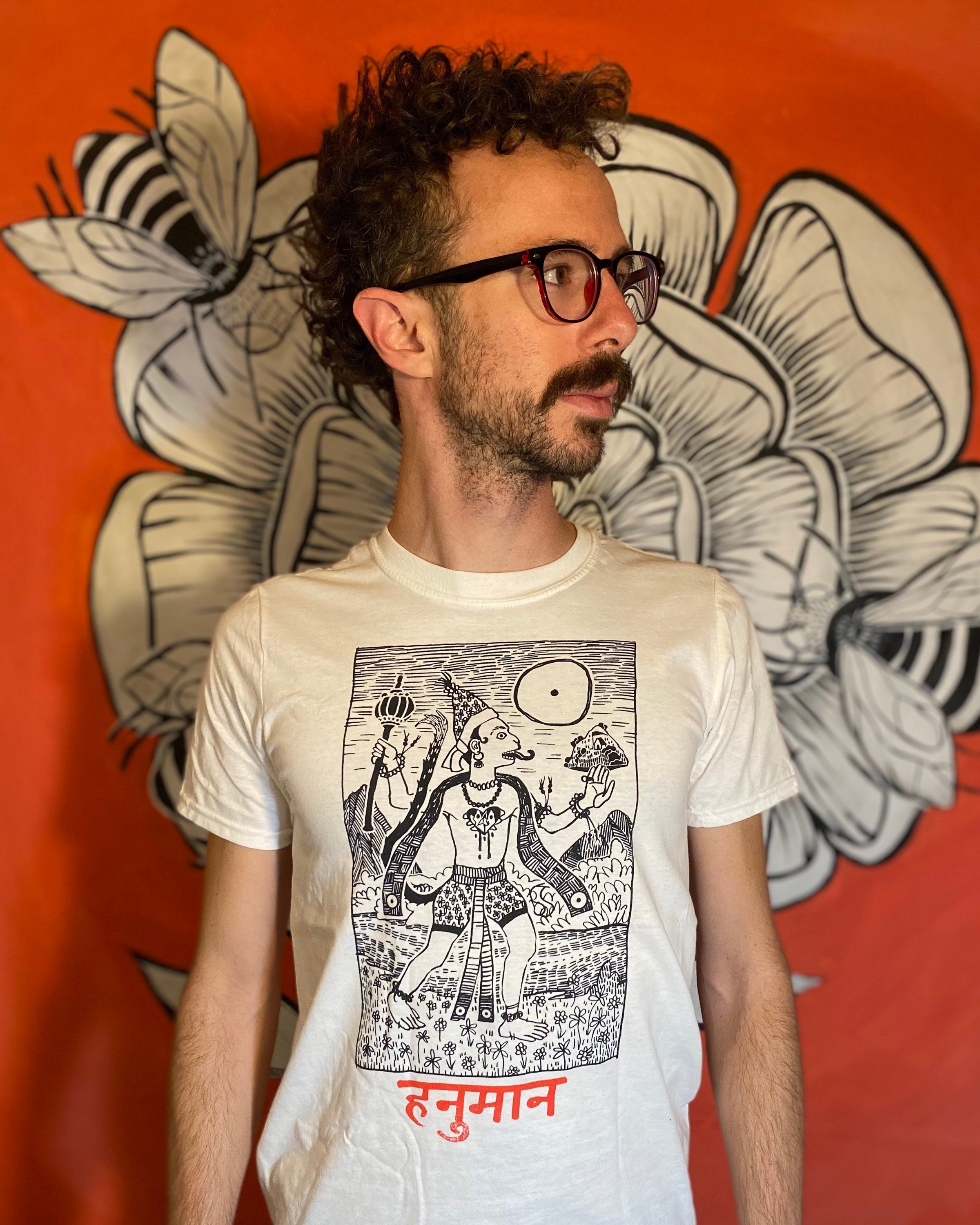 LORD HANUMAN TSHIRT - Unisex Short Sleeve Graphic Meditation Apparel ...