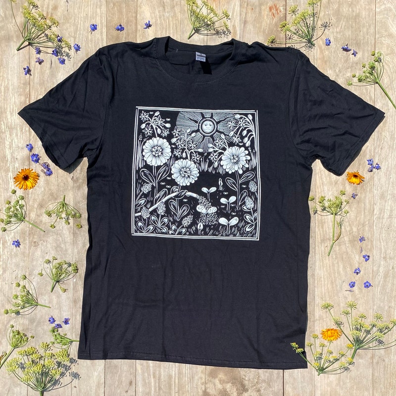 Linocut T Shirt - Etsy