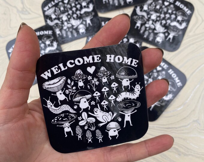 WELCOME HOME 3x3 Vinyl Sticker | Etsy