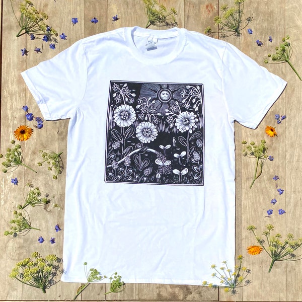 Linocut T Shirt - Etsy