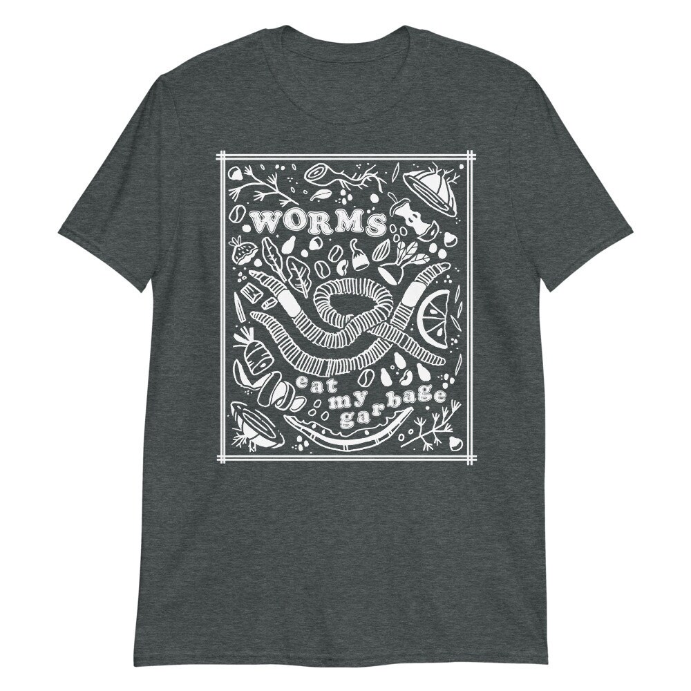 WORM LOVE Tshirt Unisex Short Sleeve Graphic Vermiculture - Etsy