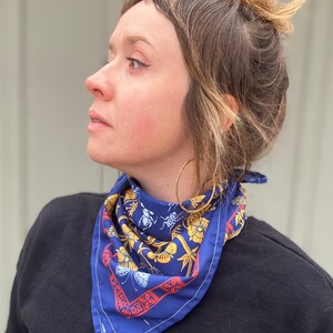 DANCING BUGS 21x21" Bandana - Cottagecore Kerchief / Woodland Fairy ...