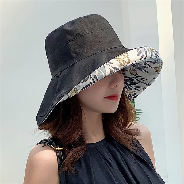 Wide Brim Ladies Bucket Hat - Etsy