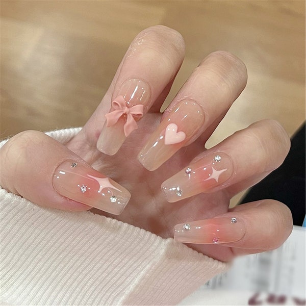 Cute Fake Nails - Etsy