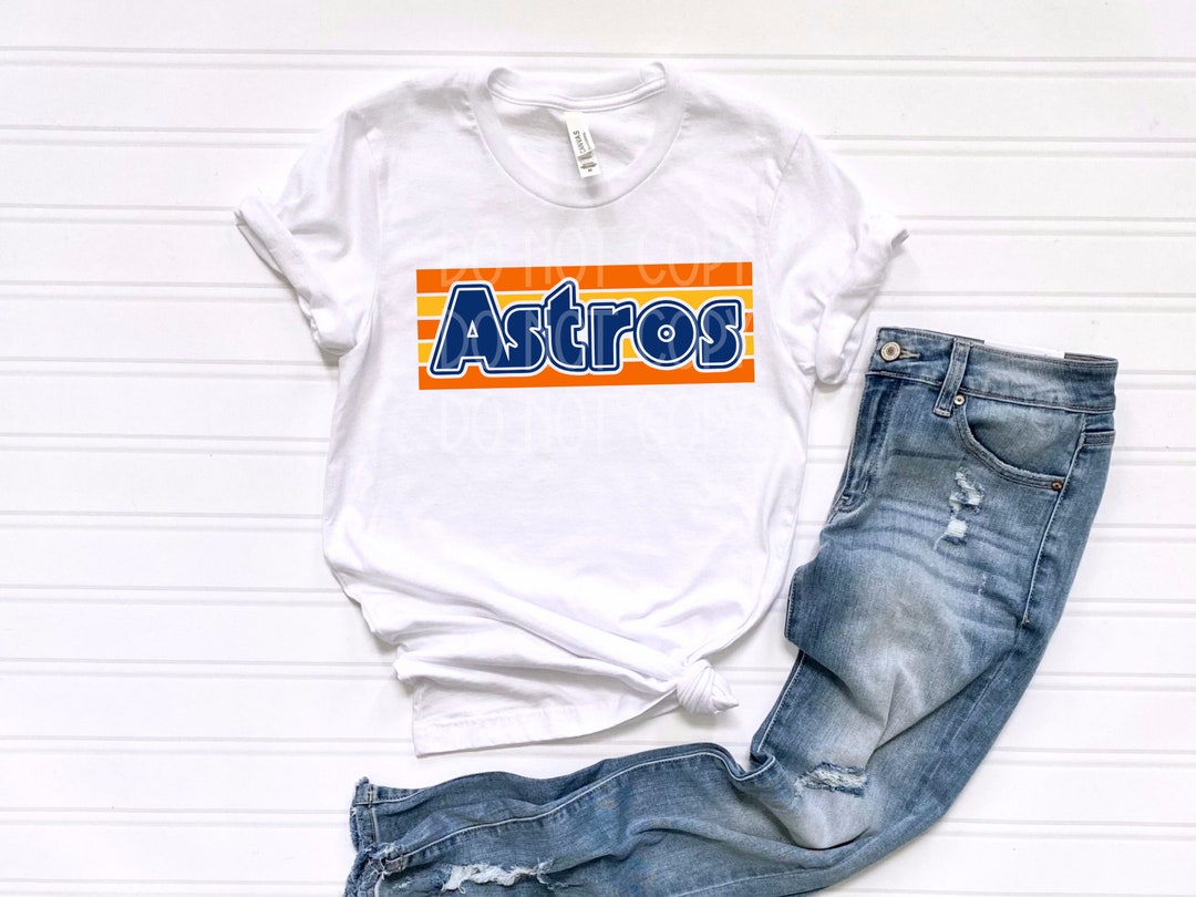 Astros Retro Stripes DTF - Etsy