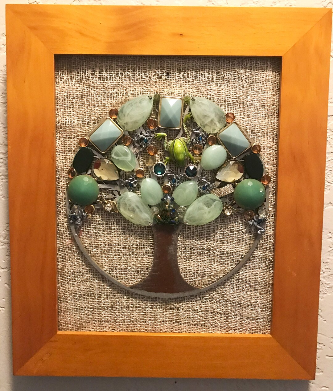 Framed Tree of Life Jewelry Mosaic, Framed Bejeweled Wall Art,bejeweled ...