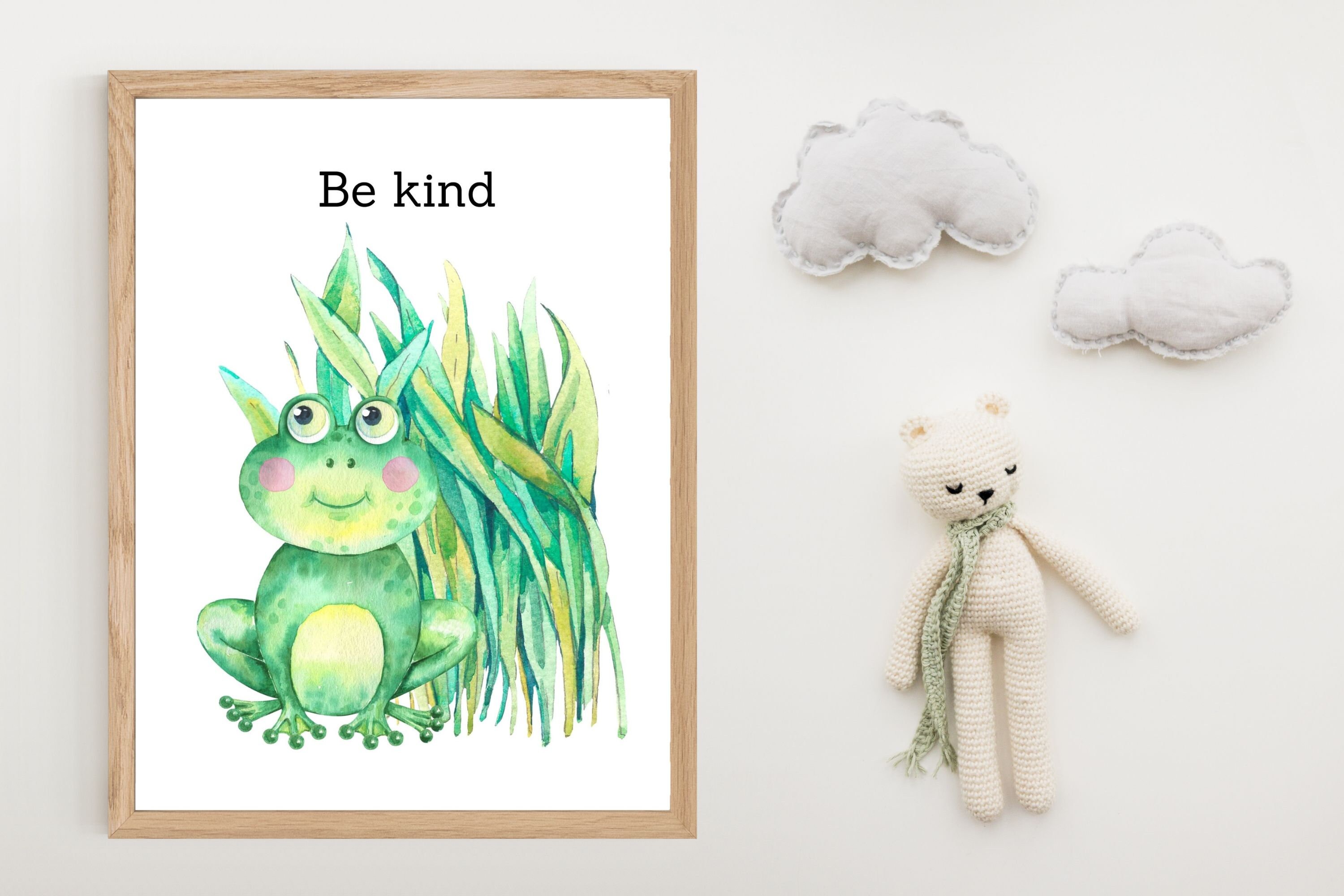 Frog Nursery Prints Set of Cute Frog Prints for Baby Room Wall Art Kids ...