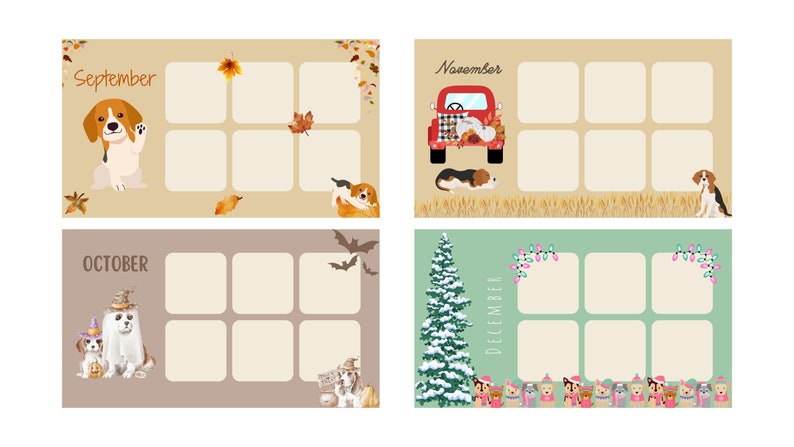 12 Puppy Dog Desktop Computer Background Organizer, Desktop Aesthetic ...