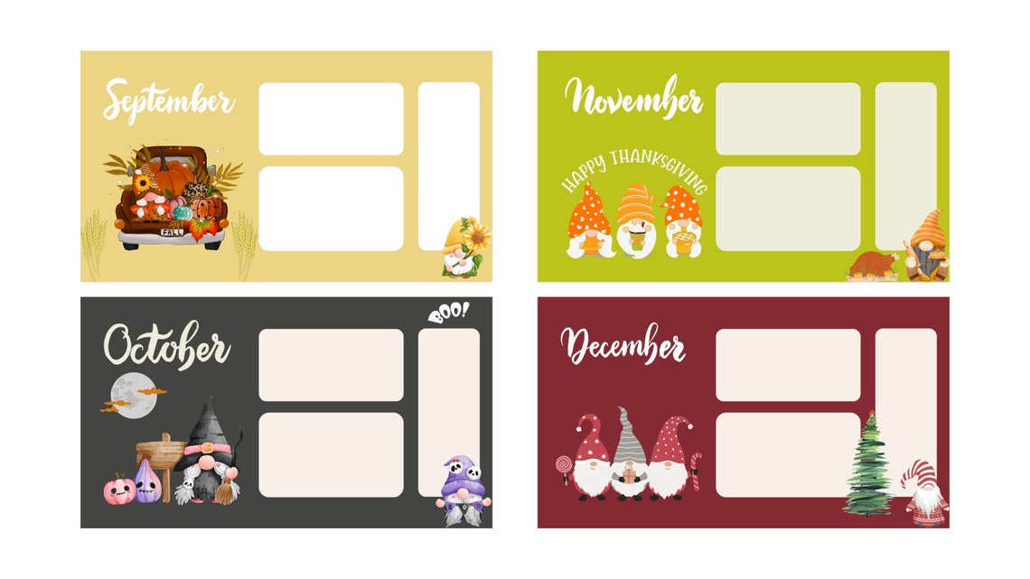 12 Gnomes Desktop Computer Background Organizer Seasonal Desktop ...