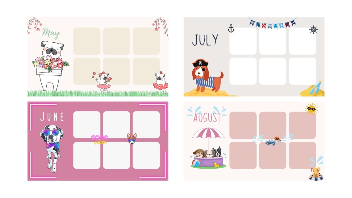 12 Puppy Dog Desktop Computer Background Organizer, Desktop Aesthetic ...