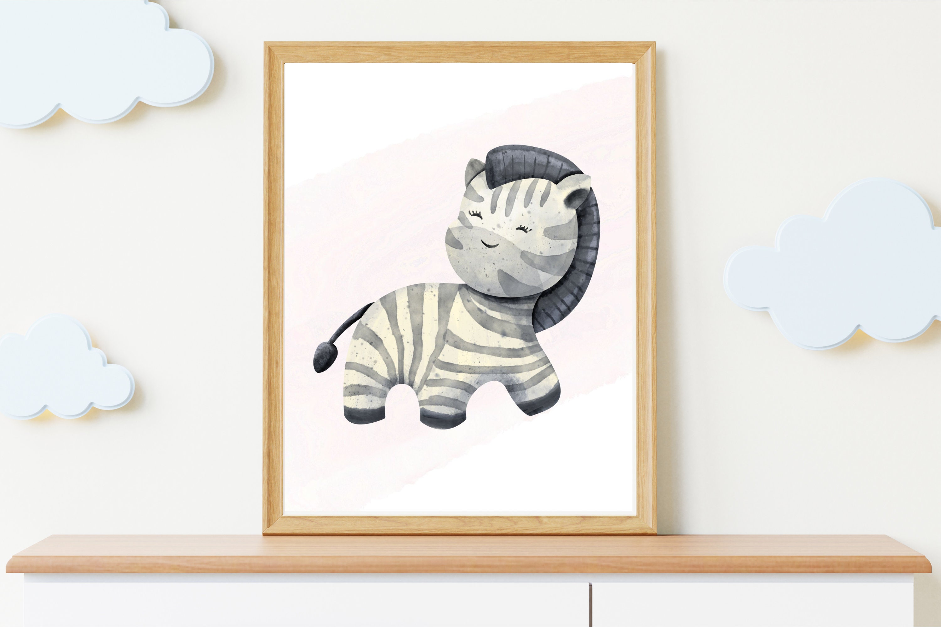 Safari Nursery Prints, Set of Watercolor Zoo Animal Prints, Wall Art ...