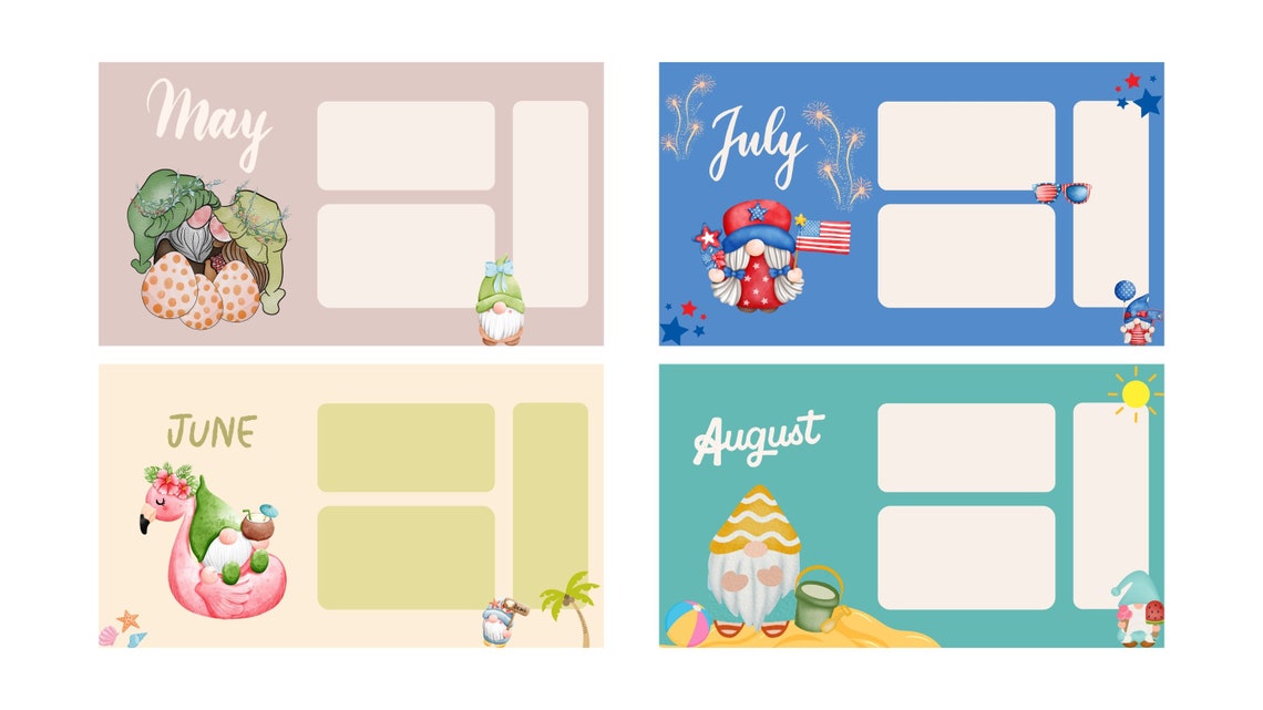 12 Gnomes Desktop Computer Background Organizer Seasonal Desktop ...