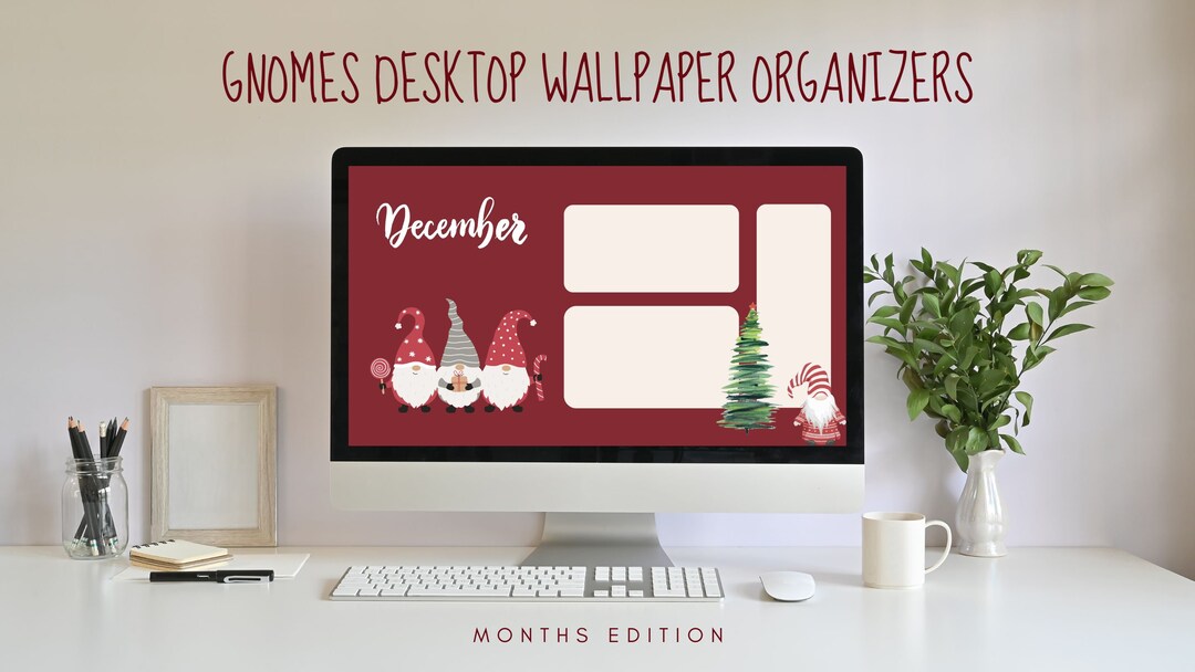 12 Gnomes Desktop Computer Background Organizer Seasonal Desktop ...