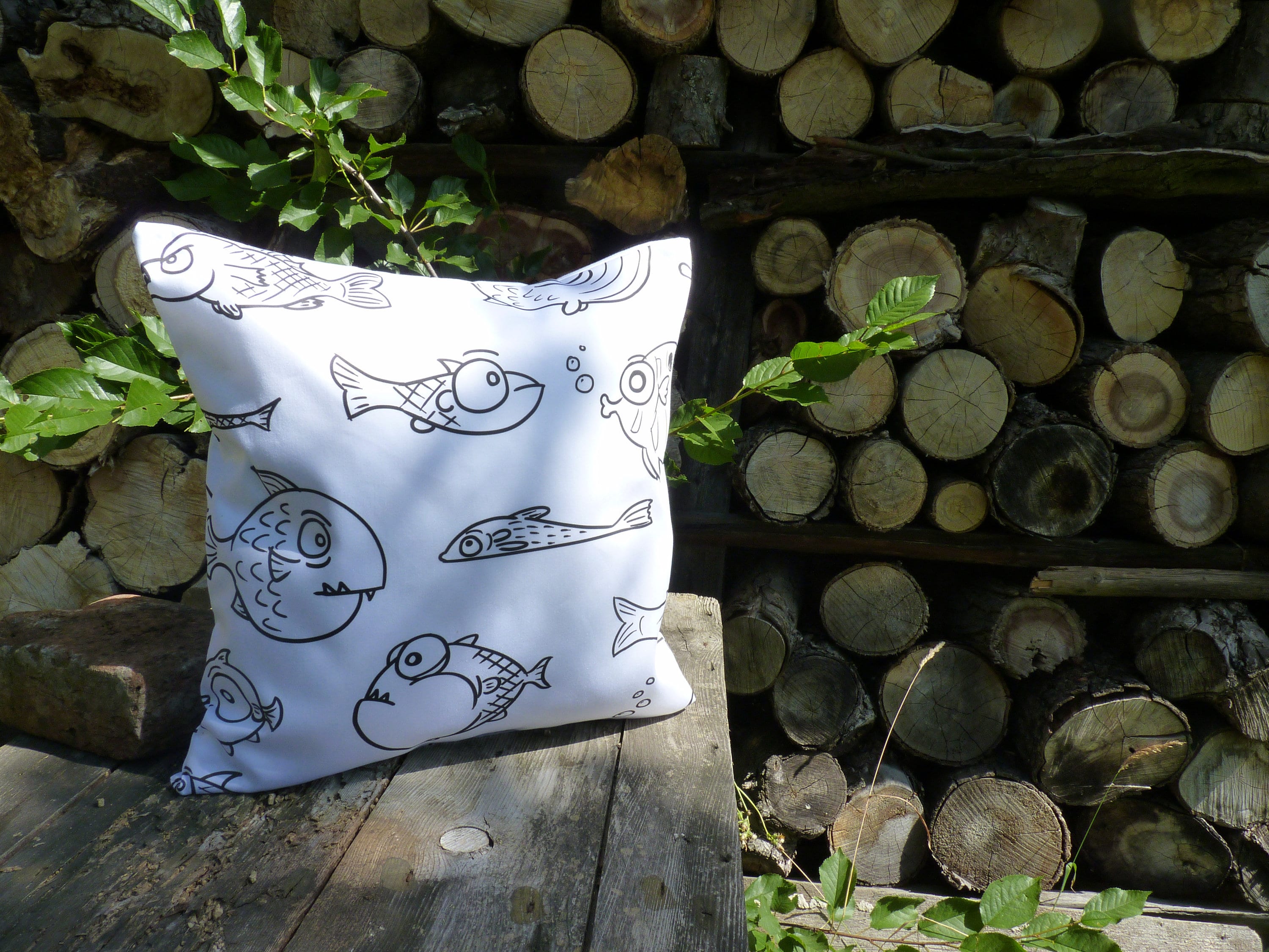 2 Sided Coloring Pillowcase Textile Markers-color Your Own Rocket ...