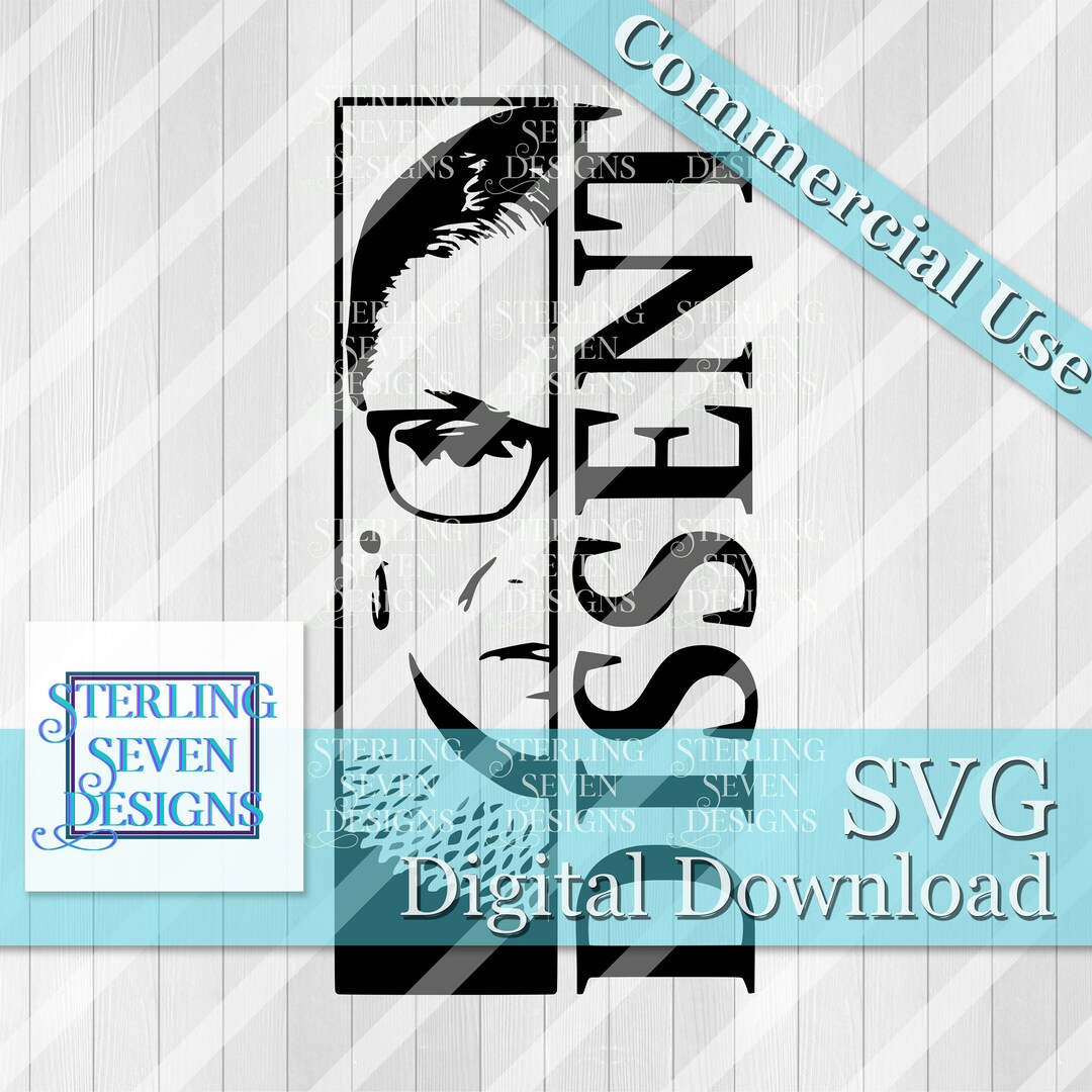 Dissent Svg, RBG SVG, Ruth Bader Ginsburg SVG, Commercial Use Svg, Rbg ...