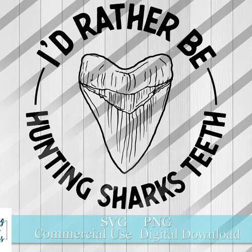 Shark Tooth SVG PNG Fossil Hunter Shark Teeth Design Gift - Etsy