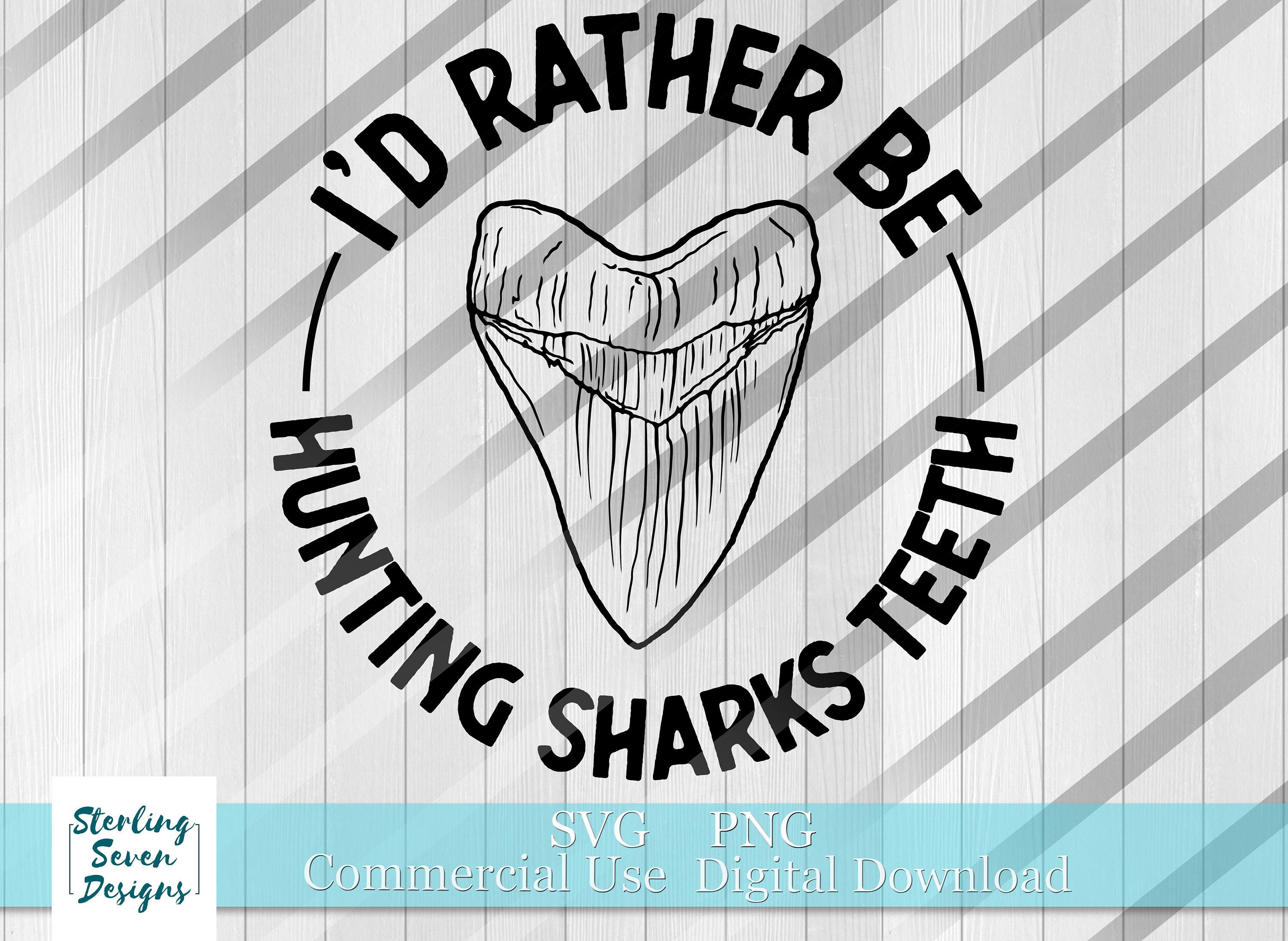 Shark Tooth SVG PNG Fossil Hunter Shark Teeth Design Gift - Etsy