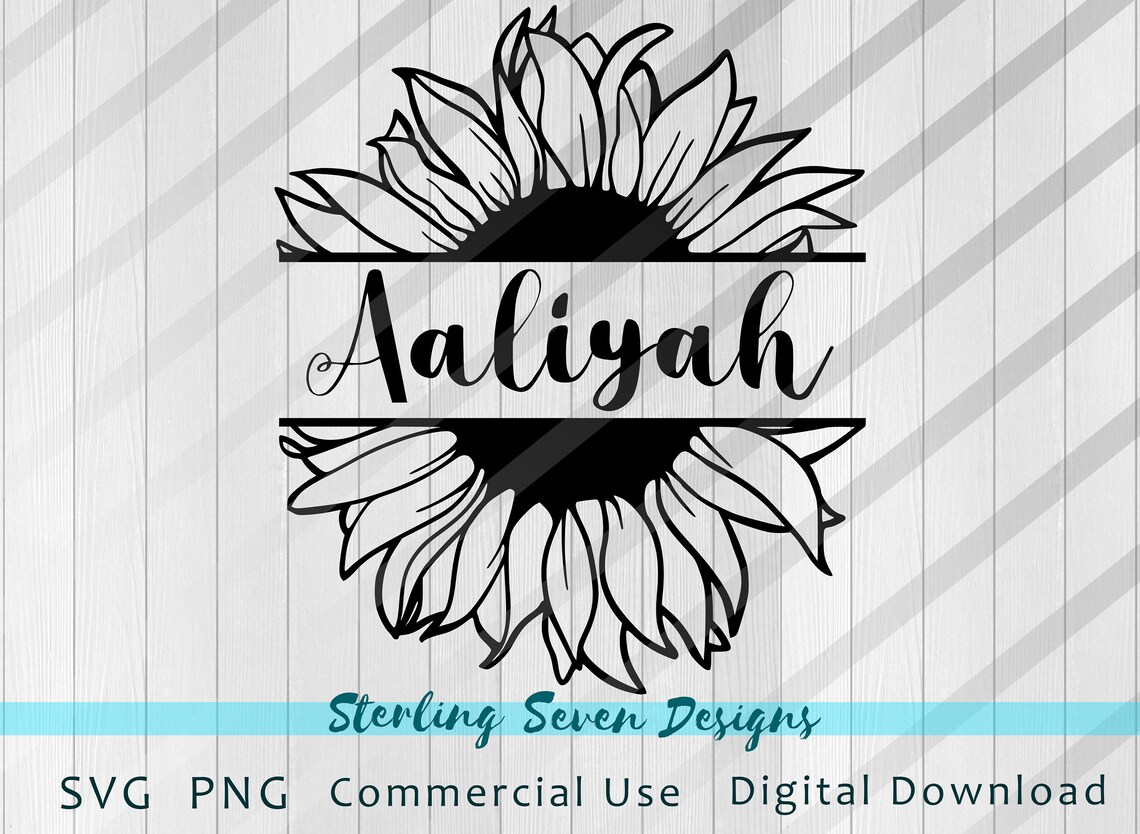 Aaliyah Svg Custom Name Svg Custom Name PNG Sunflower Svg | Etsy