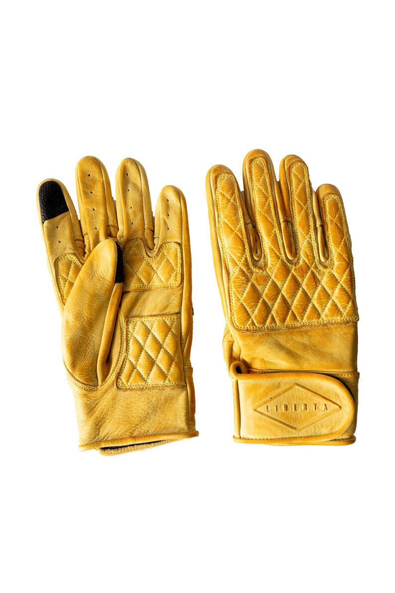 Yellow Kiwi Leather Motorcycle Gloves, Cowhide Leather Biker Glove - Etsy