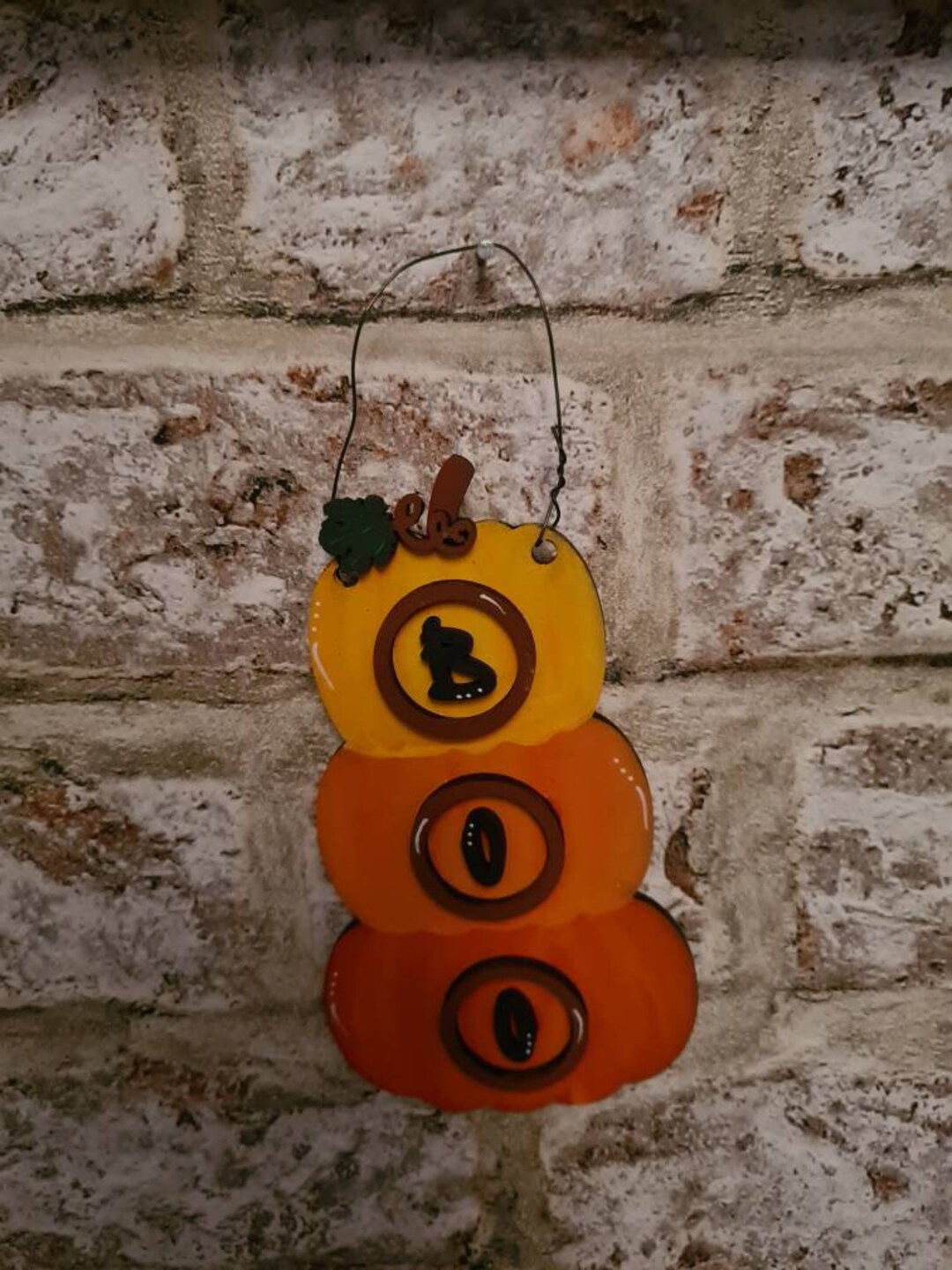 Boo Stacked Pumpkins Halloween Decoration Halloween Pumpkins - Etsy