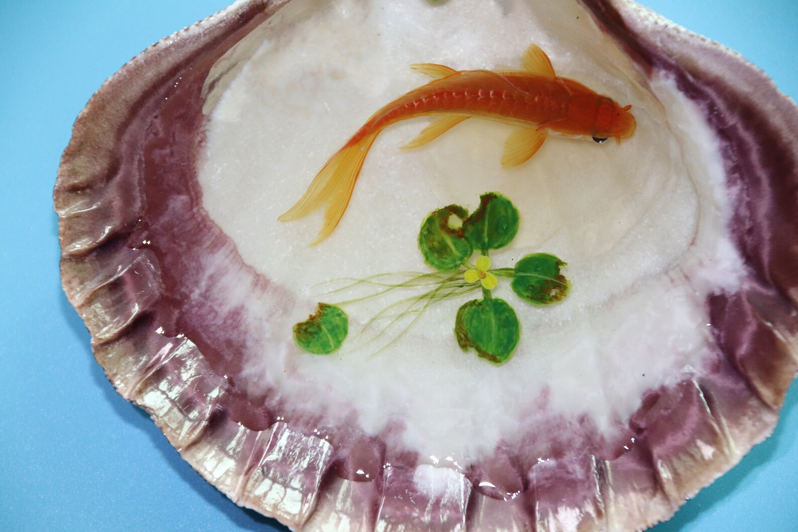 Purple shells A pair of Koi live in purple shells the size of | Etsy