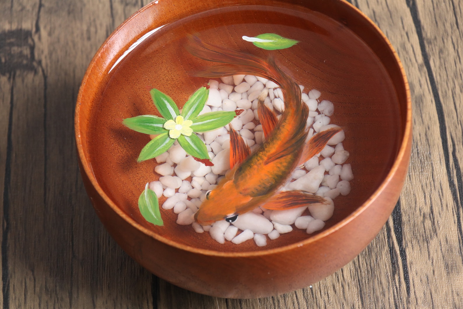 Epoxy Aquarium 3D Epoxy Resin Painting Koi Aquarium Gifts | Etsy