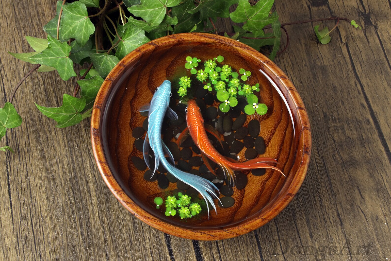 3D Resin Painting Betta Painting Fish Tank Resin Craft Art - Etsy