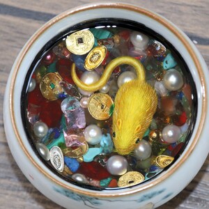 3D Epoxy Resin Painting, 3D Painting Gold Rats/mouse, Painting Art ...