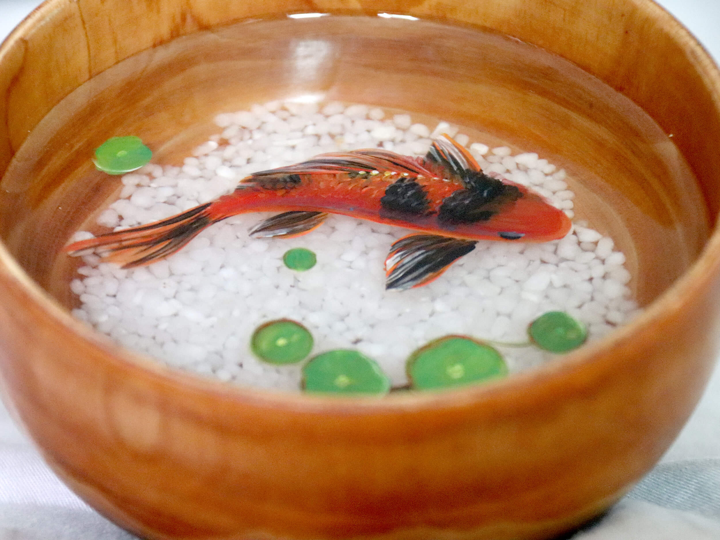 Unique Koi Gift Resin Painting Koi in Wood Bowl 3D Resin | Etsy
