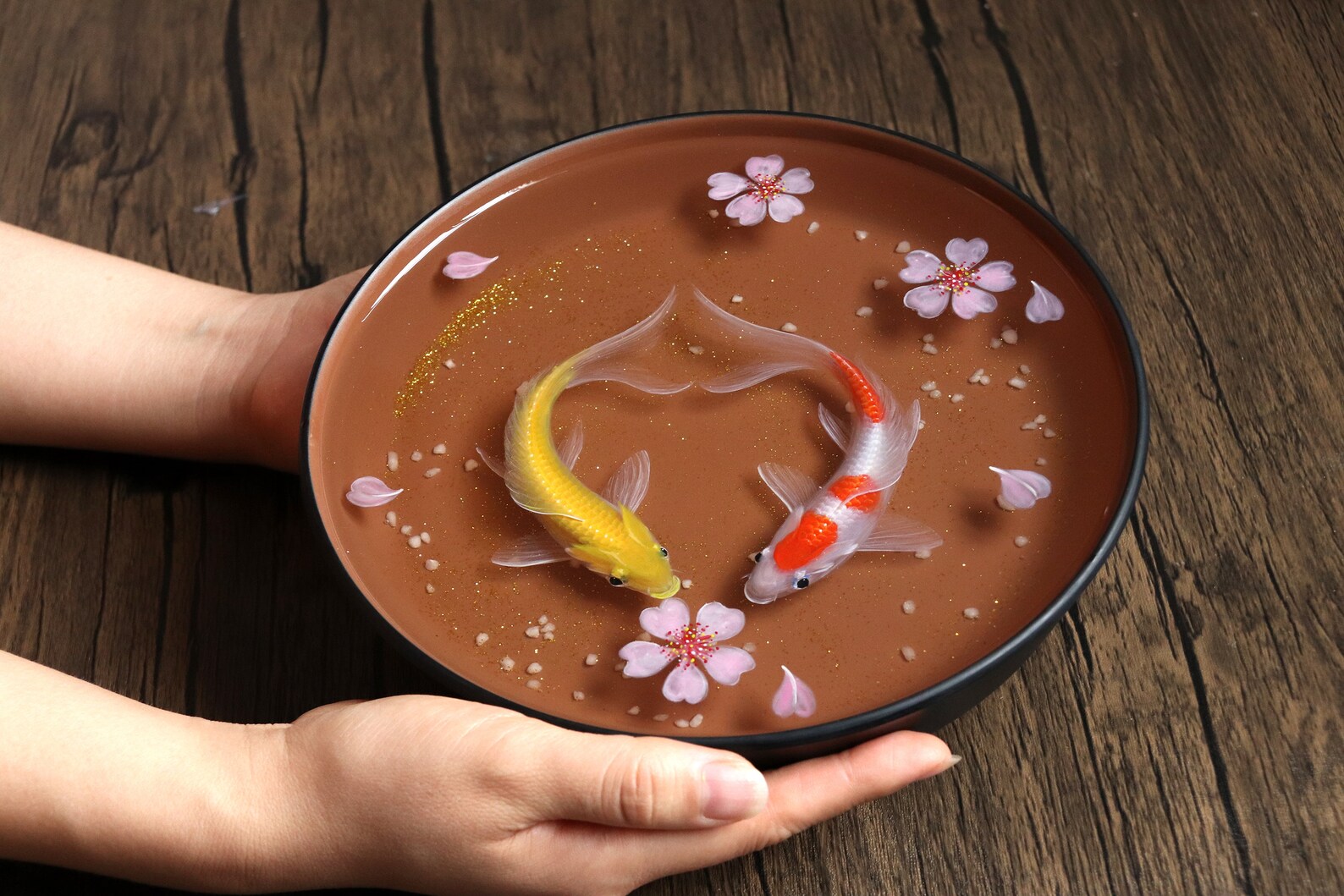 Two Kois Form a Heart Surrounded by Cherry Blossoms Fish - Etsy