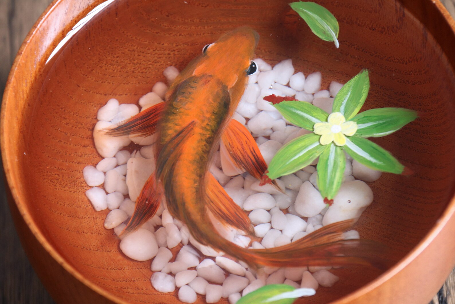 Epoxy Aquarium, 3D Epoxy Resin Painting Koi, Aquarium Gifts, 3D Arts ...