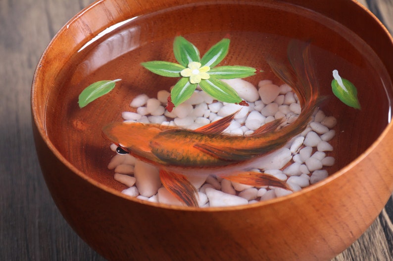 Epoxy Aquarium, 3D Epoxy Resin Painting Koi, Aquarium Gifts, 3D Arts ...
