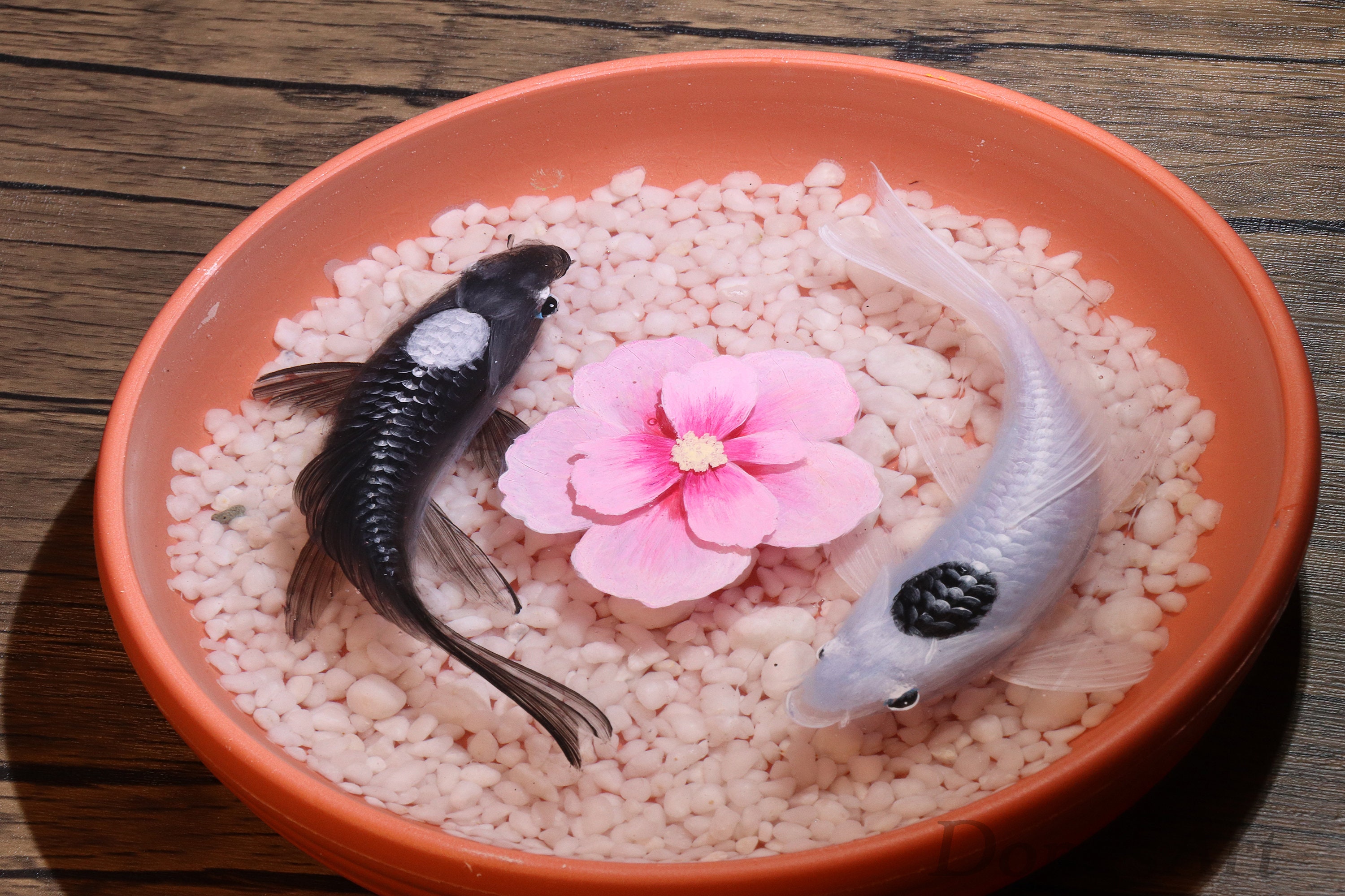 Yin Yang Fish 3D Painting, Expoy Resin Aquarium, 3D Expoy Resin ...