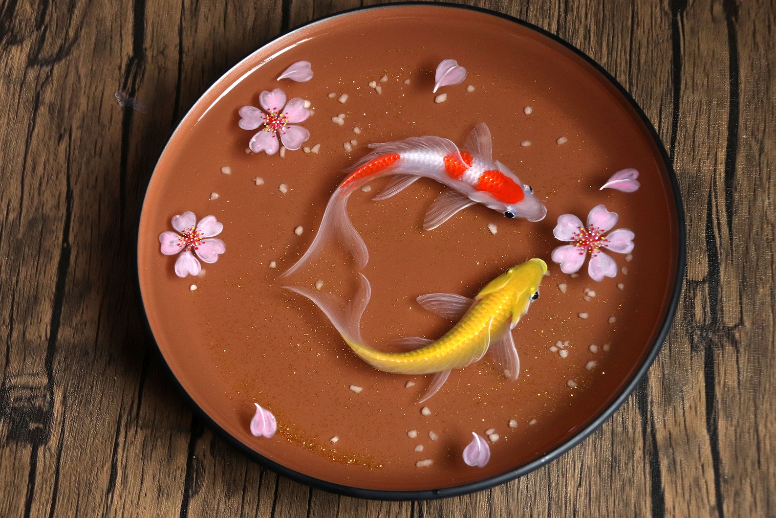 Two Kois Form a Heart Surrounded by Cherry Blossoms Fish - Etsy