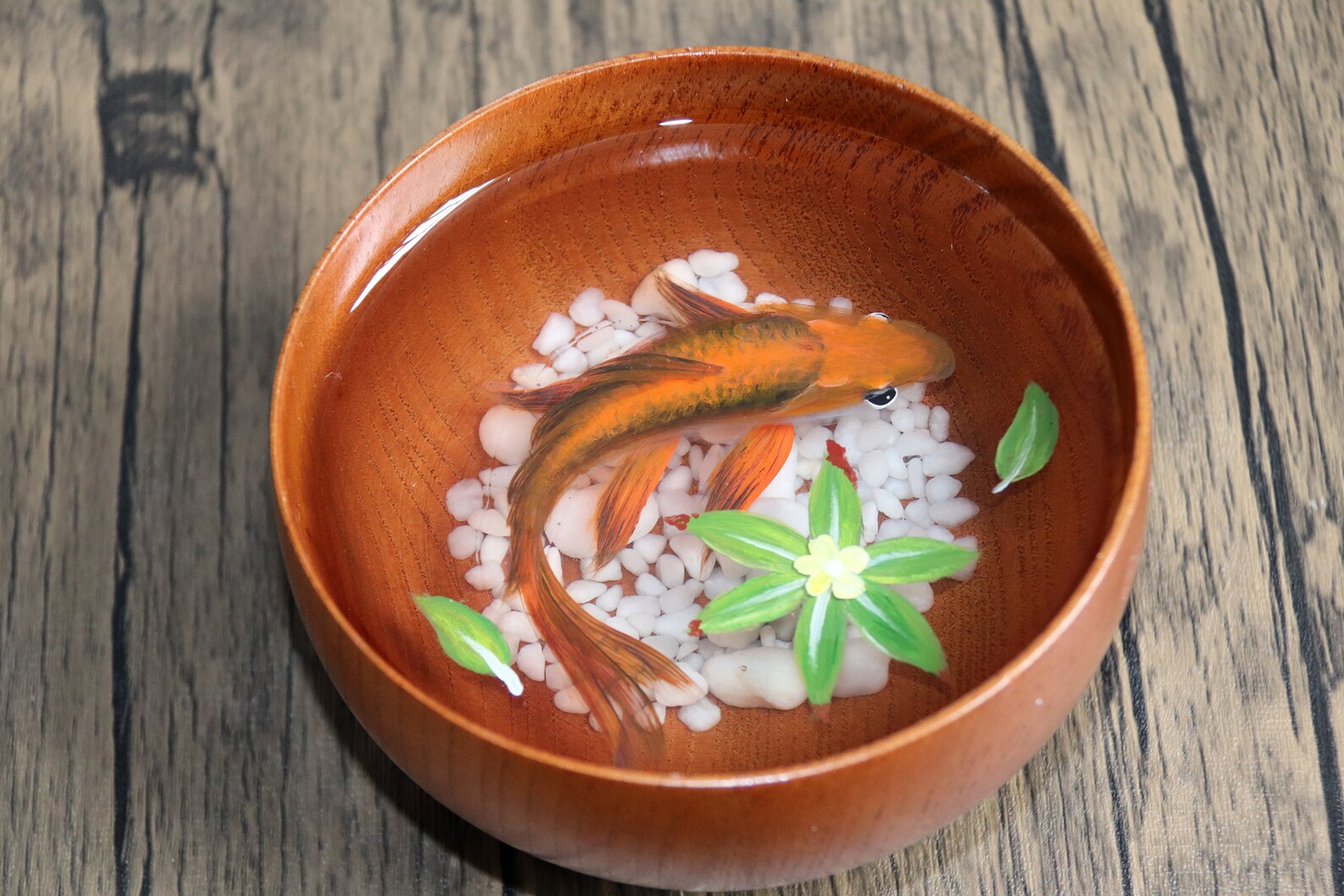 Epoxy Aquarium, 3D Epoxy Resin Painting Koi, Aquarium Gifts, 3D Arts ...