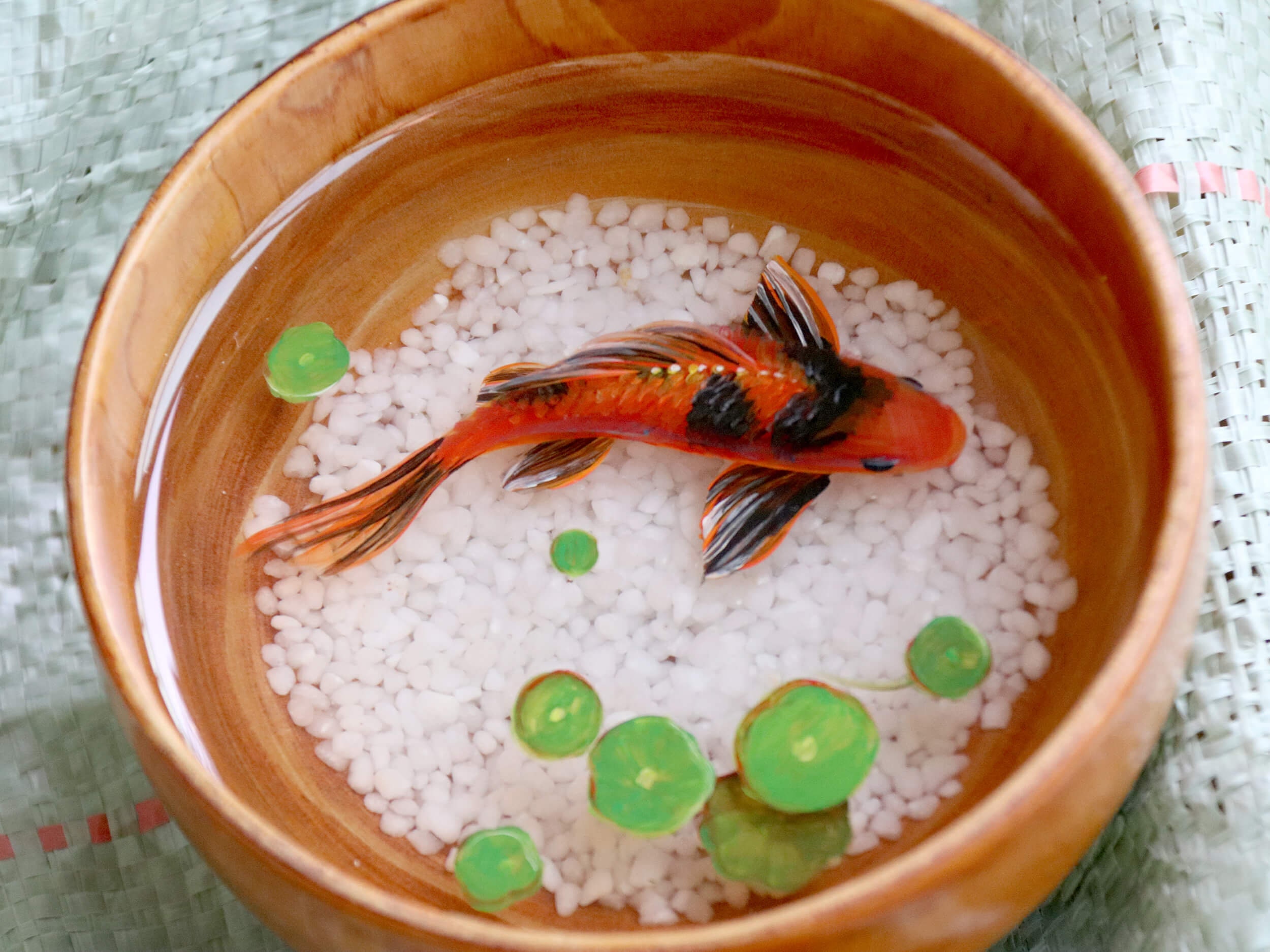 Unique Koi Gift Resin Painting Koi in Wood Bowl 3D Resin | Etsy