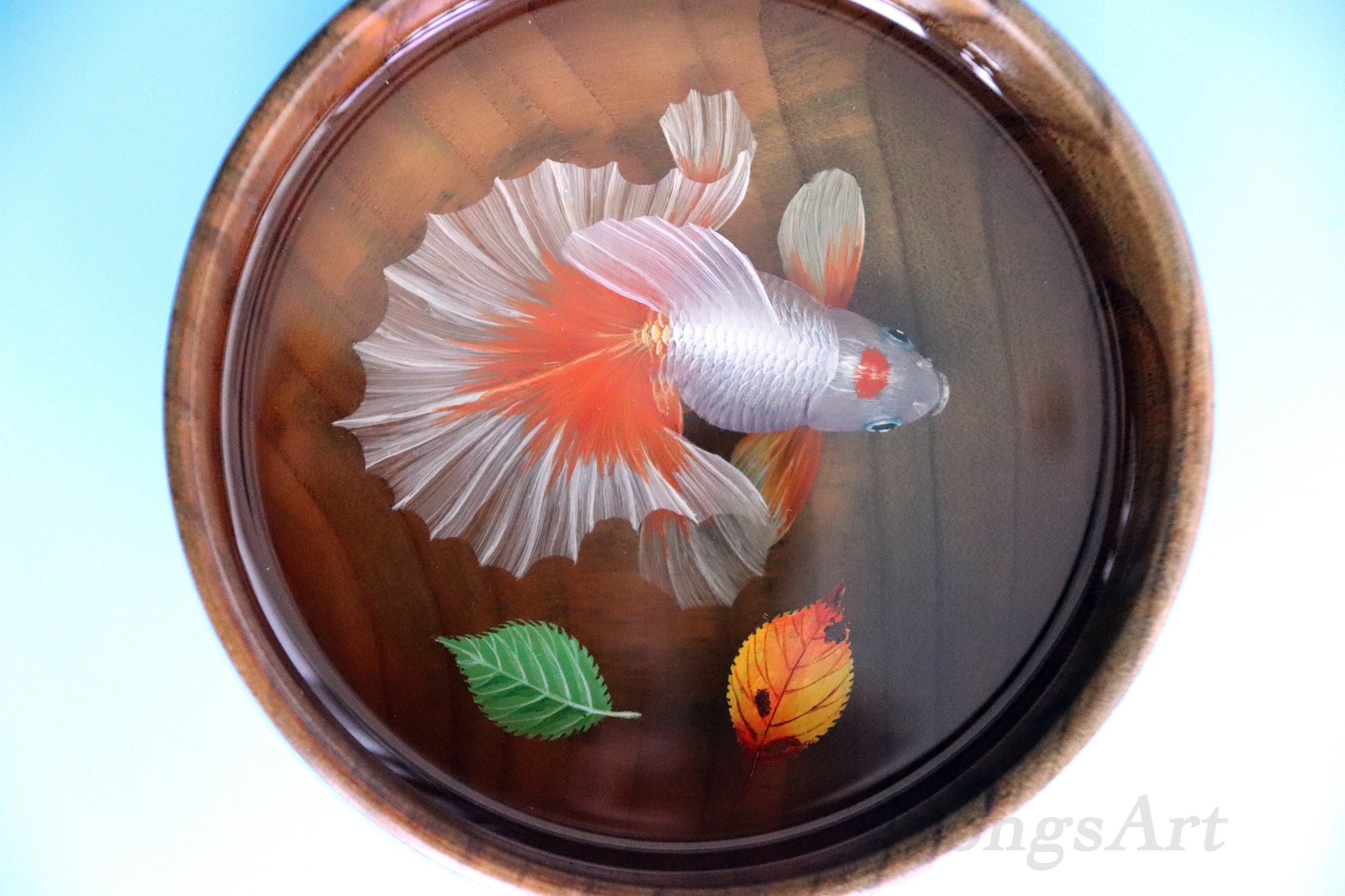 Resin Painting finneon goldfish 3D resin painting Painting | Etsy